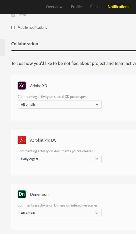 Email notifications - Adobe Community - 10968848