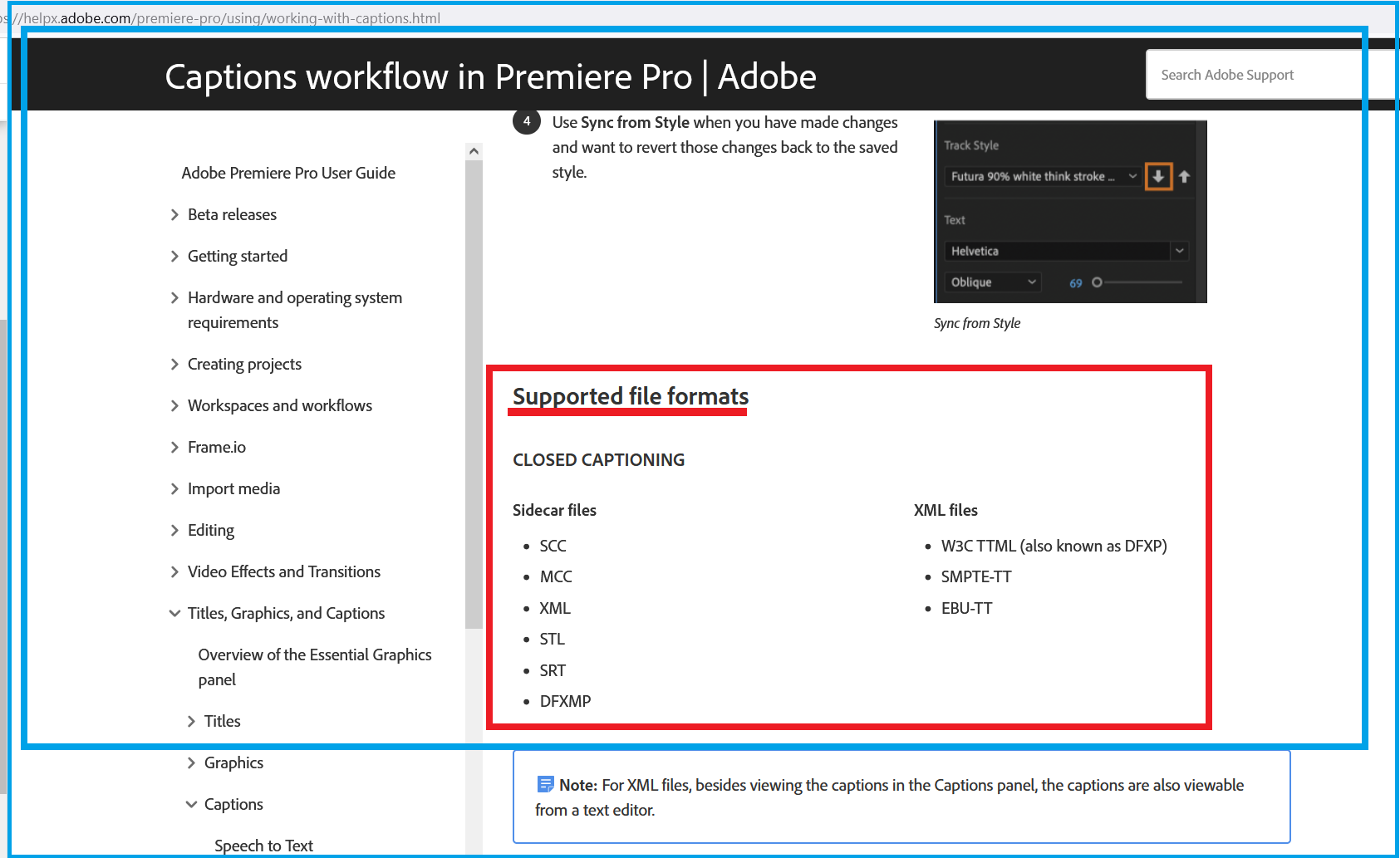 Solved: Supported formats for Captions File Importation? ... - Adobe Product Community - 14431427