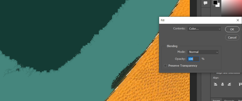 How to fix edges after applying color fill? - Adobe Product Community ...