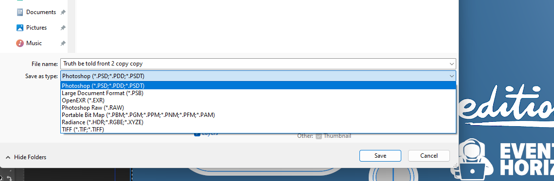 Solved: Missing multiple file types to Save As (and Save A... - Adobe Community - 14443786