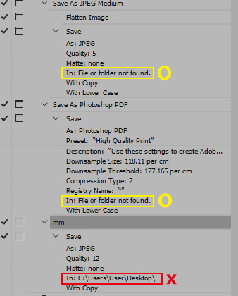 actions save "in: file or folder not found" - Adobe Community - 10973497