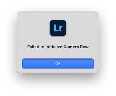 P: Lightroom Error: Failed To Initialize Camera R... - Adobe Product Community - 13430118