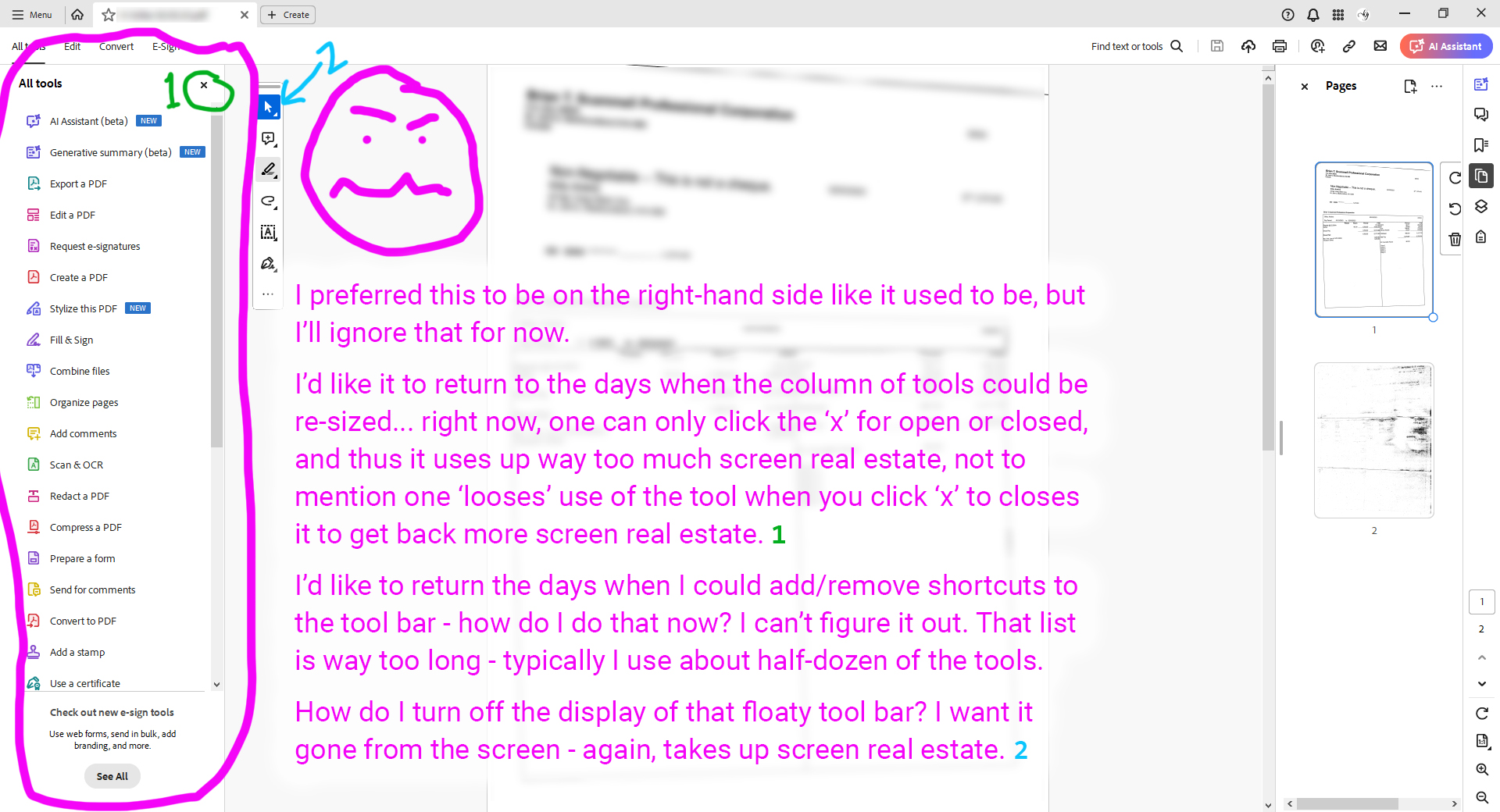 Trouble with new Adobe Acrobat Interface - Adobe Product Community ...