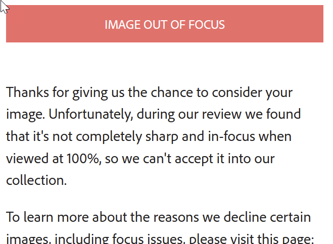 Solved: Rejected images - Adobe Product Community - 14443045