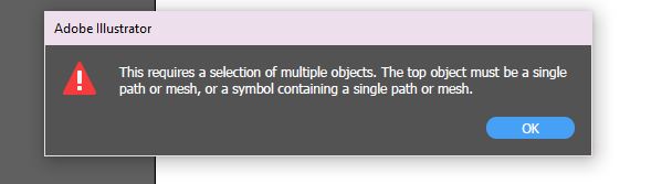 Envelope Distort > Make with Top Object NOT workin... - Adobe Product Community - 14446175
