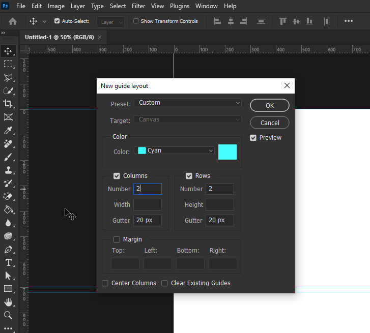 Dual Guide Creation (Horizontal & Vertical) - Adobe Product Community ...