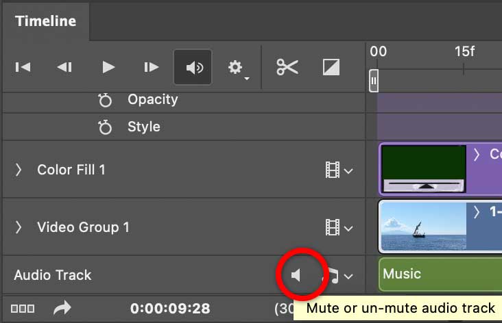 How to mute audio in Photoshop 25 for Mac - Adobe Community - 14451344