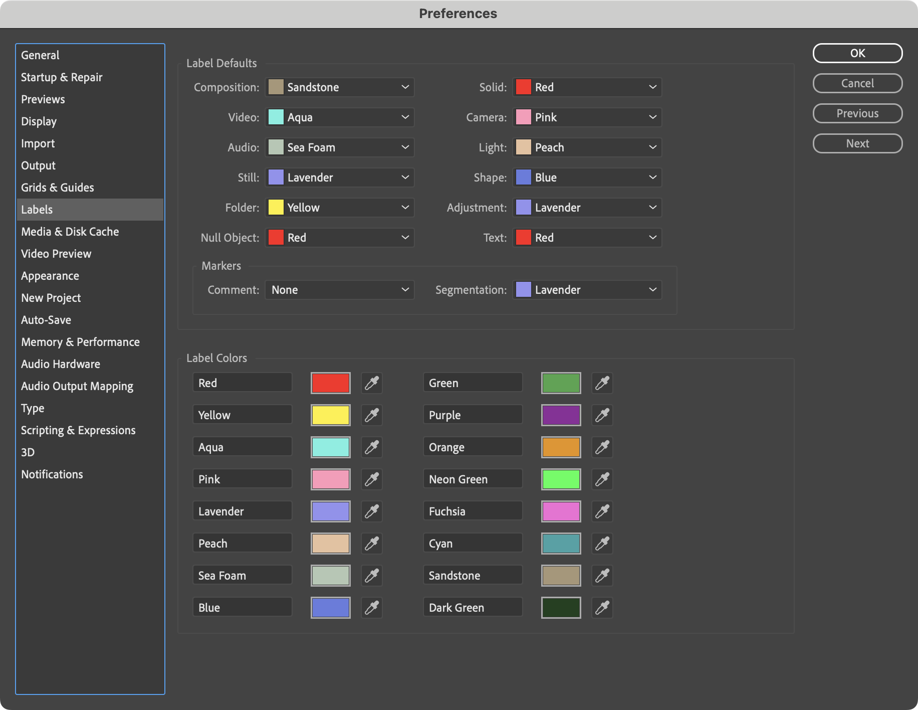 Label Color Swatches now shown in all Label menus - Adobe Community ...