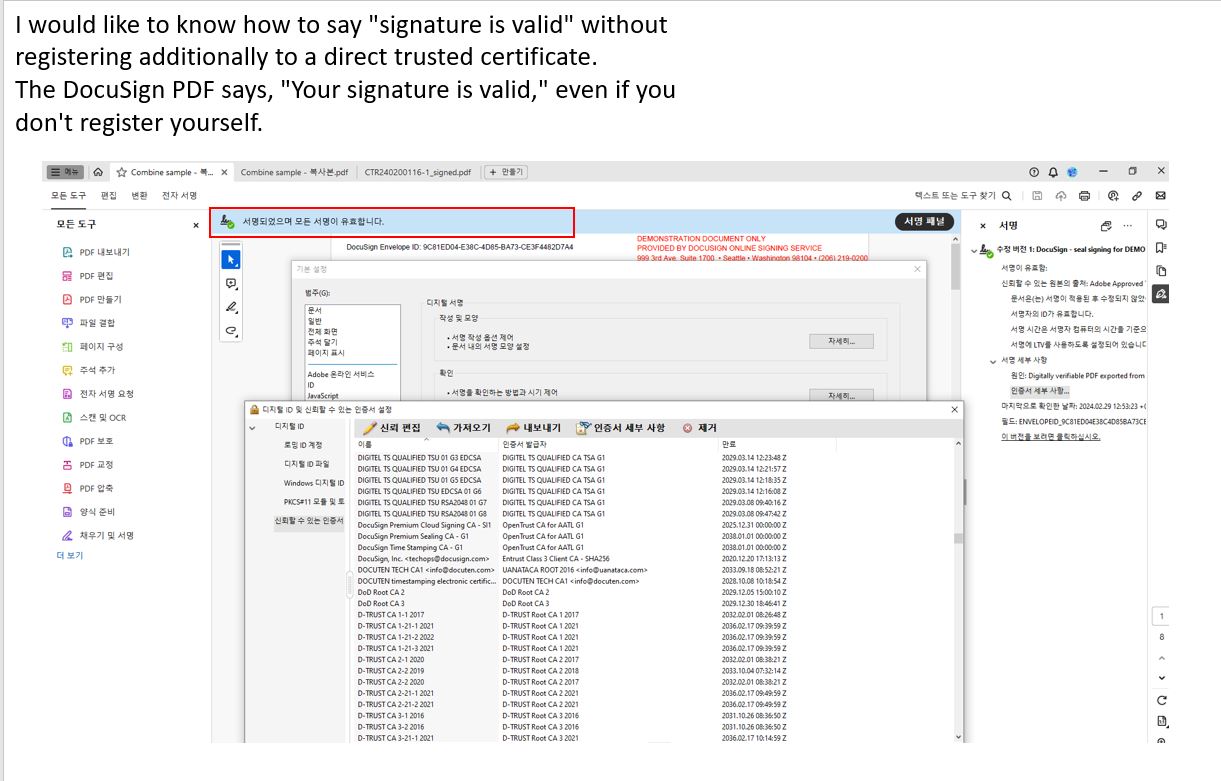I want to know how to automatically "signature is ... - Adobe Community - 14455962