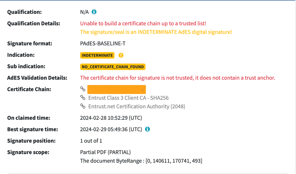 PAdES-B-LT Signature Validation Error with Entrust... - Adobe Product Community - 14456176