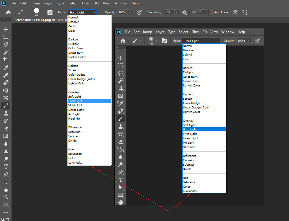 Solved: The dropdown menu in the options panel leaves arti... - Adobe ...
