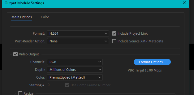 Comp RESOLUTION does not match OUTPUT resolution (... - Adobe Product ...