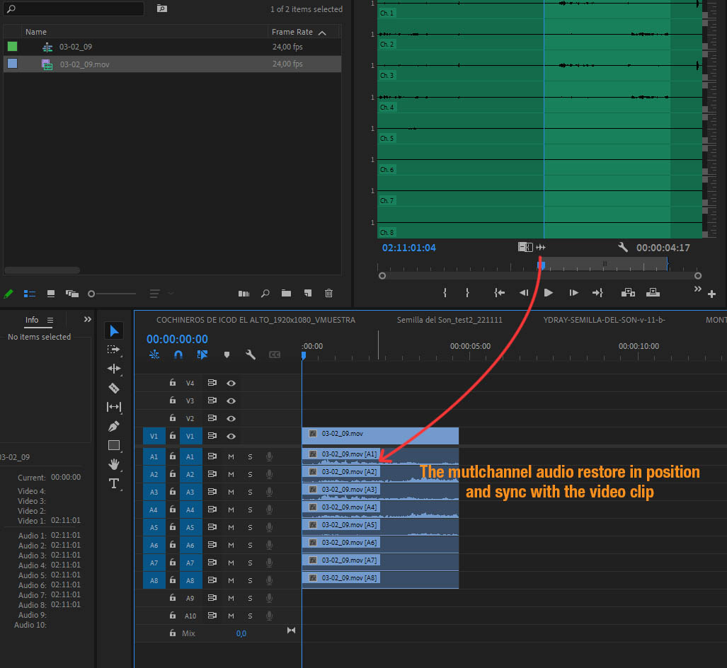 How to copy audio tracks from the source window to... - Adobe Product ...