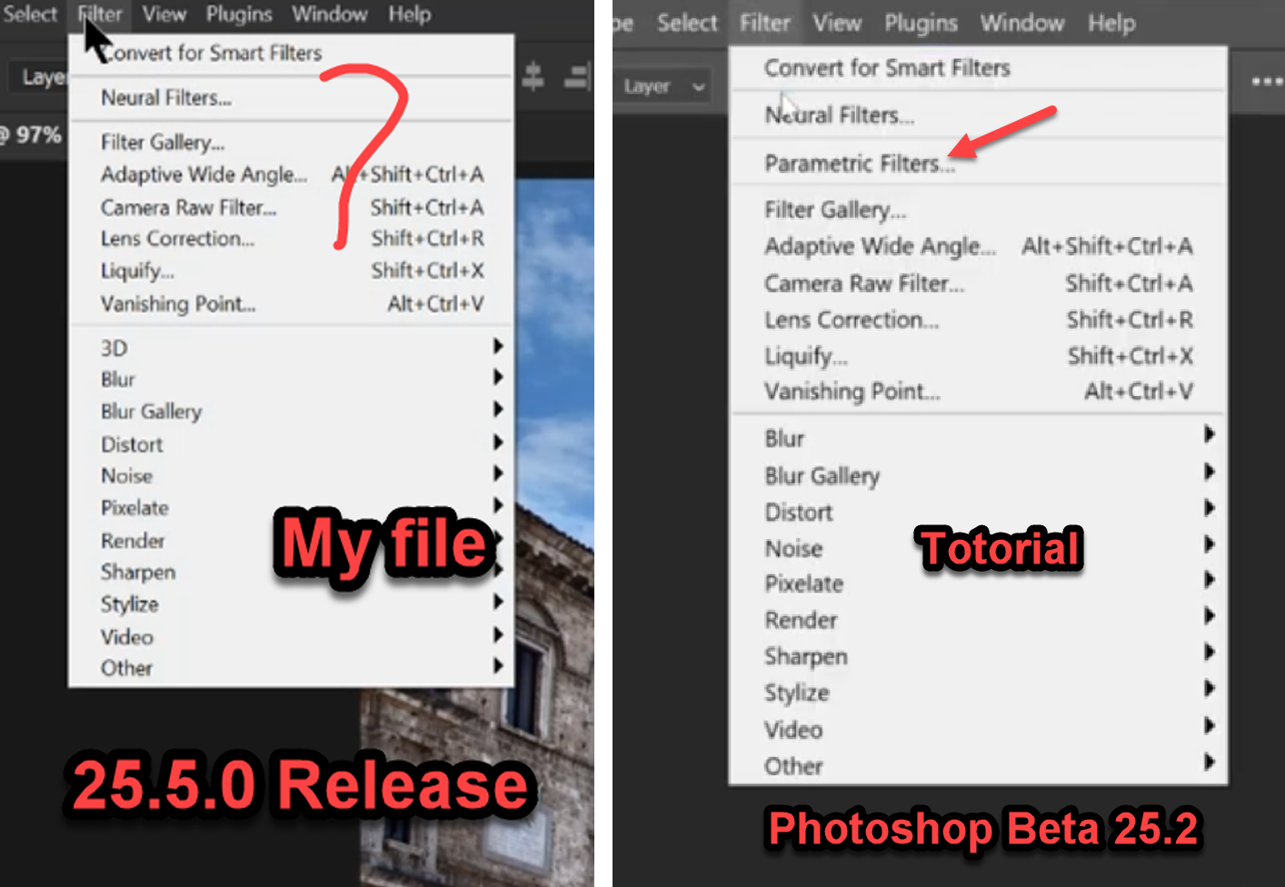 Solved: Parametric Filters missing - Adobe Product Community - 14463531