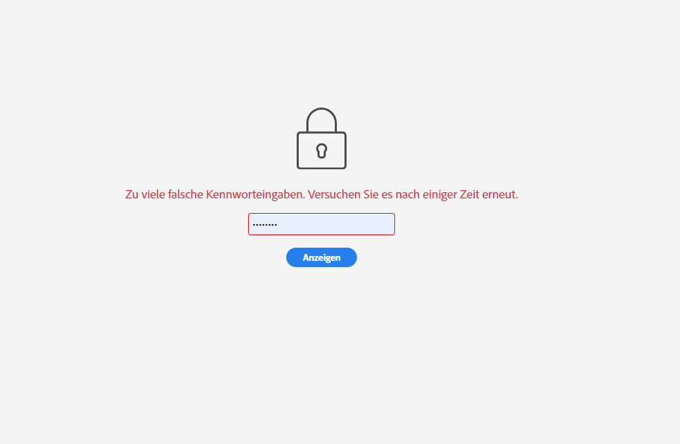 "Too many login attempts." on prototypes of cowork... - Adobe Community ...