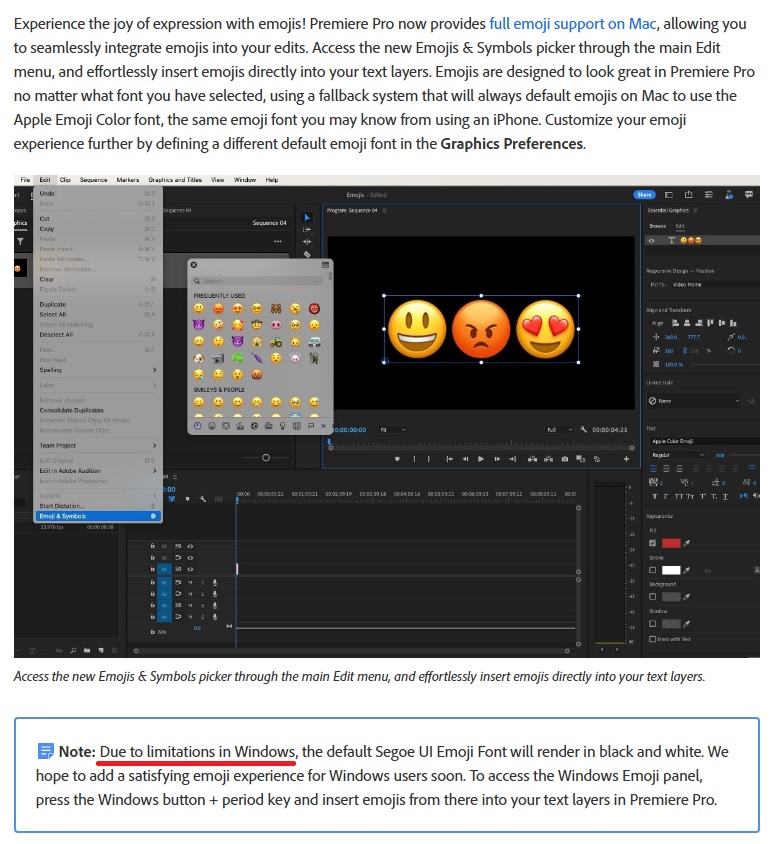 Full Emoji support on Windows (OS) - Adobe Product Community - 14468691