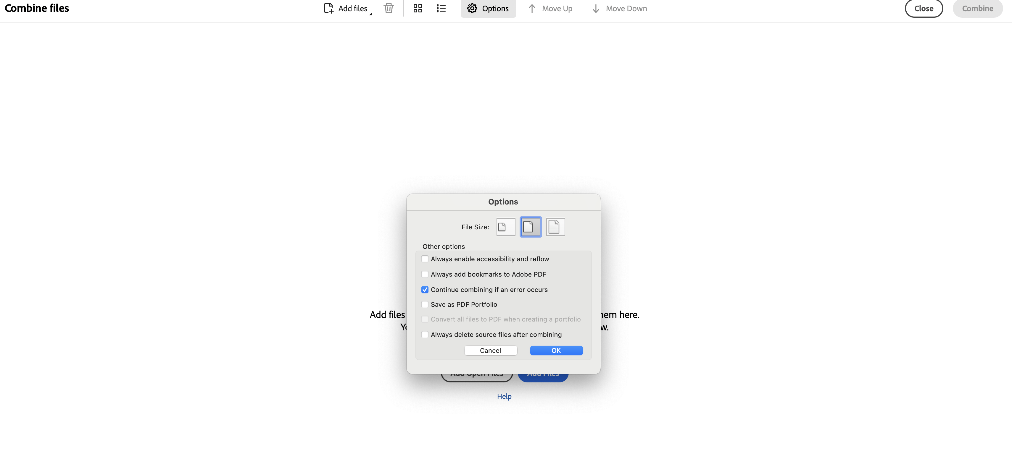 Solved: Can't combine files into one PDF. - Adobe Product Community ...
