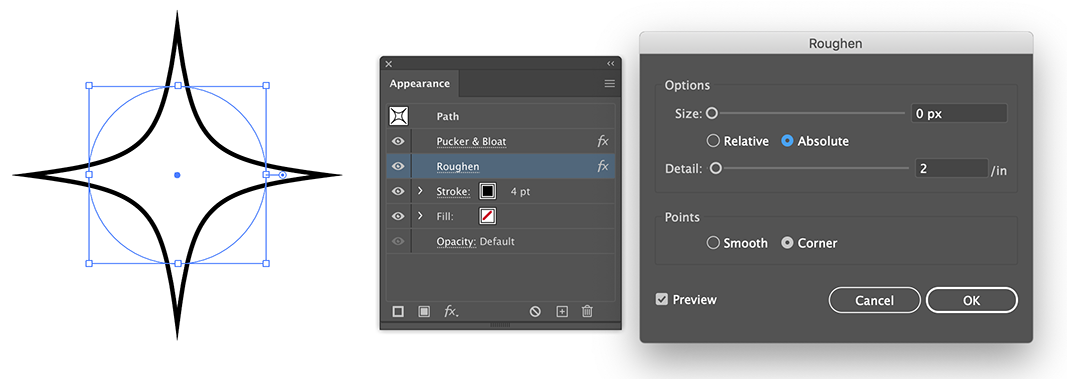Expanded Pucker & Bloat Effect with no Stroke is a... - Adobe Product ...