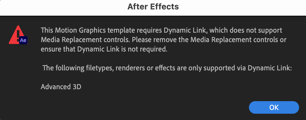 dynamic link error when creating mogrt. - Adobe Community - 14482039