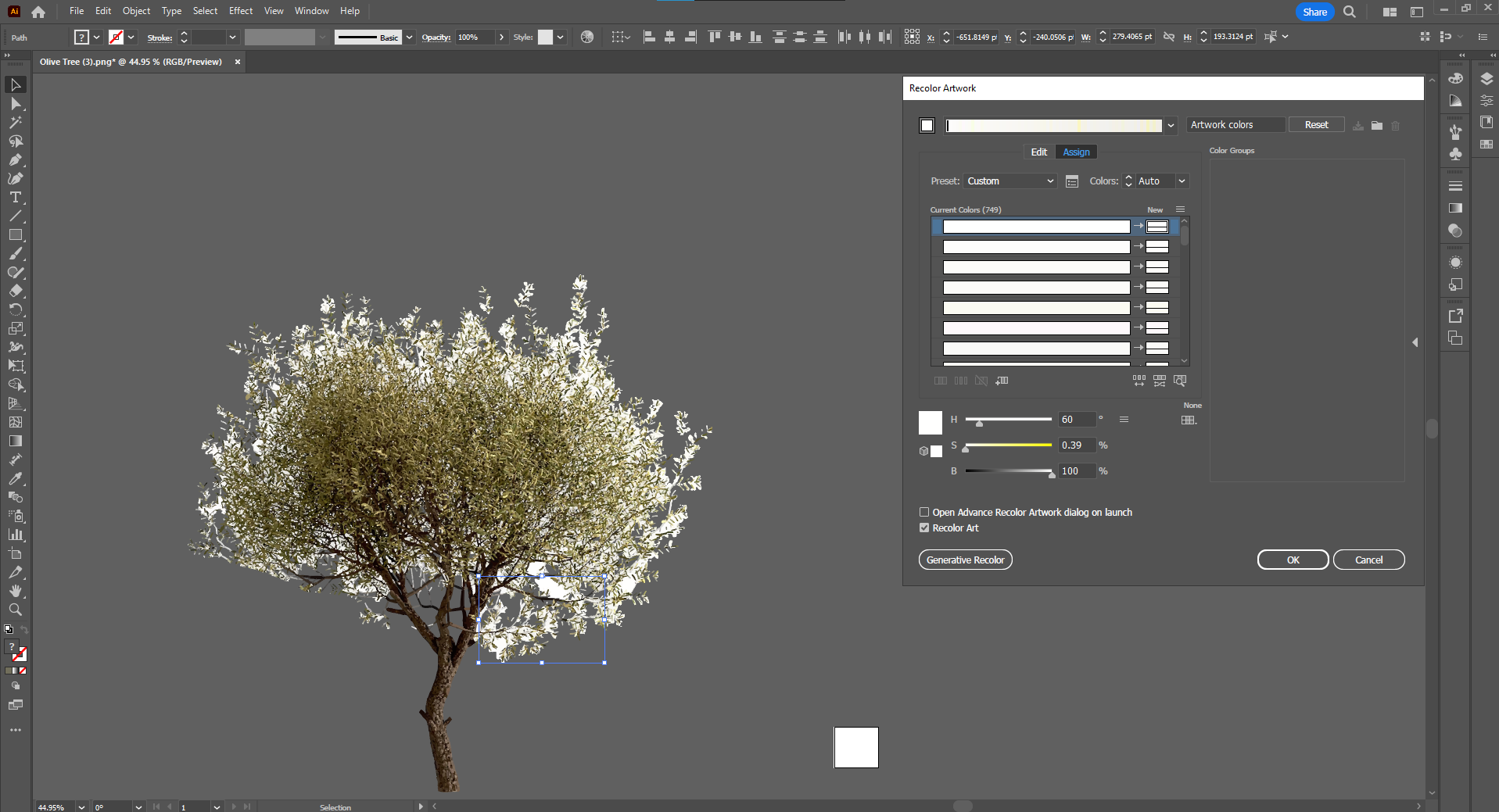 Solved: How to delete colors from the Recolor Artwork tool... - Adobe ...