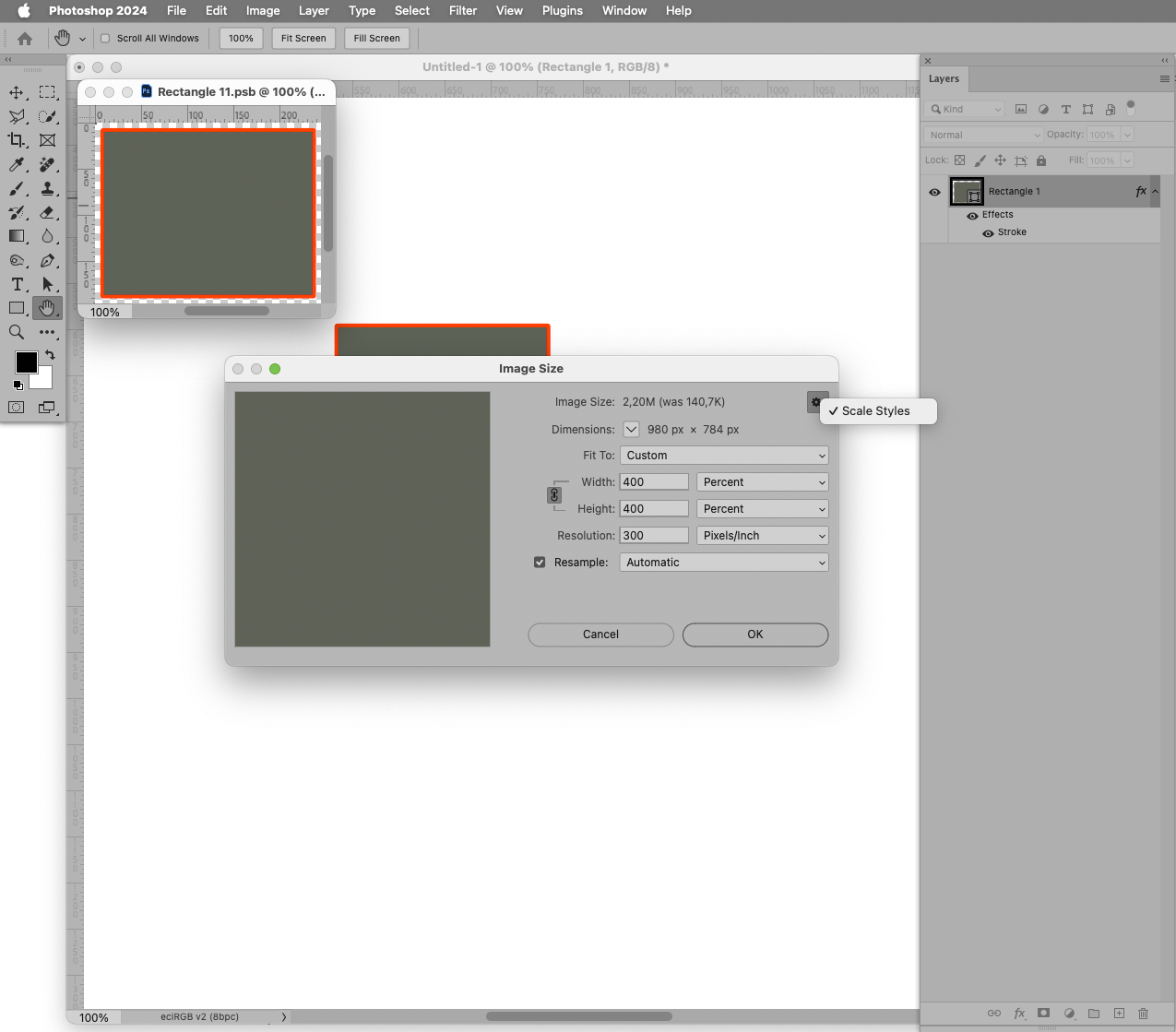 Scale shape with proportional line size - Adobe Community - 13628994