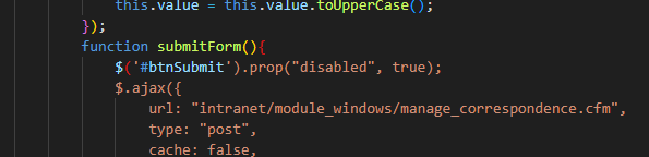 jquery selectors breaks cf builder code color them... - Adobe Community - 14497053