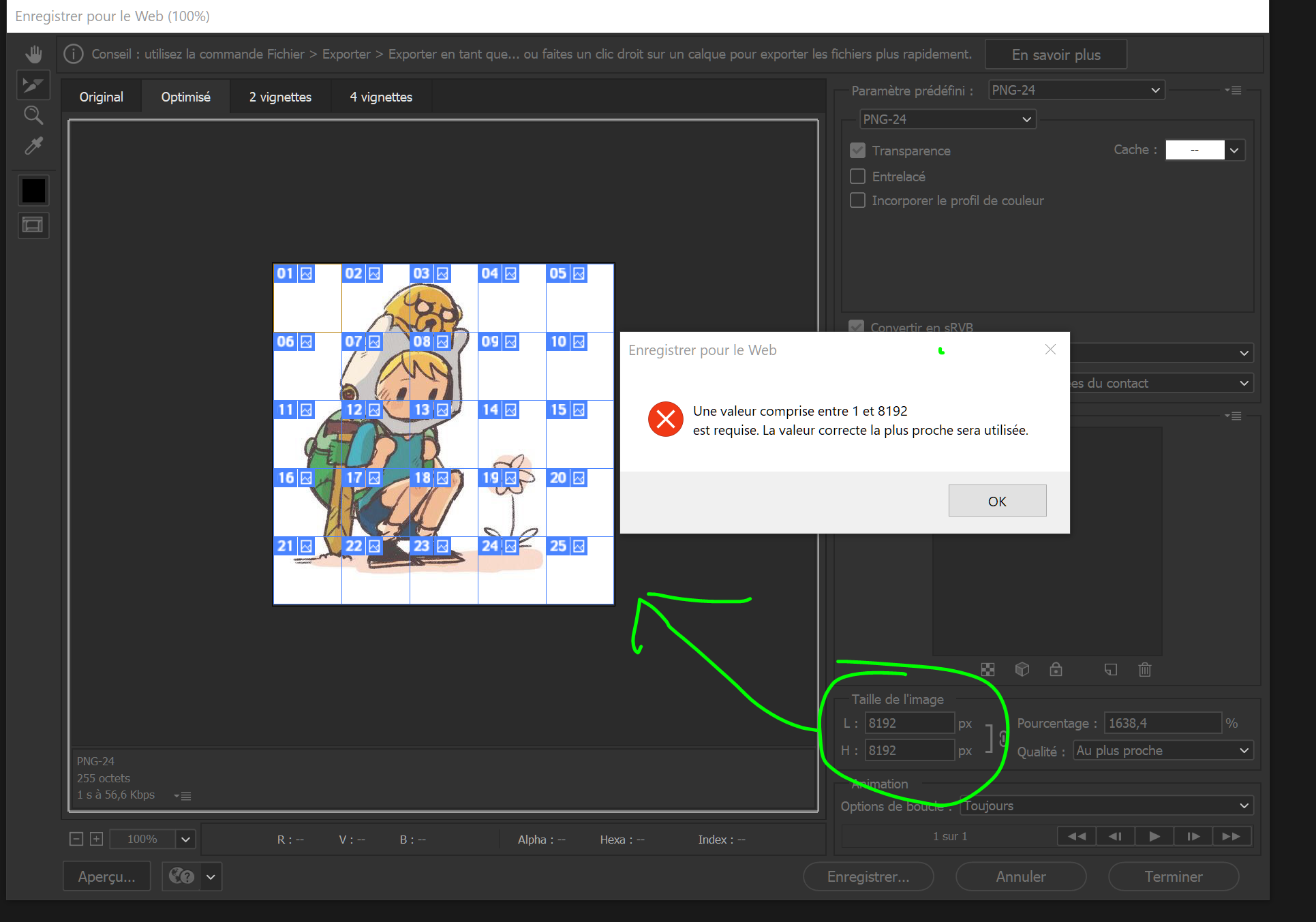 how export slice with > 8000 pixel ? - Adobe Product Community - 14501676