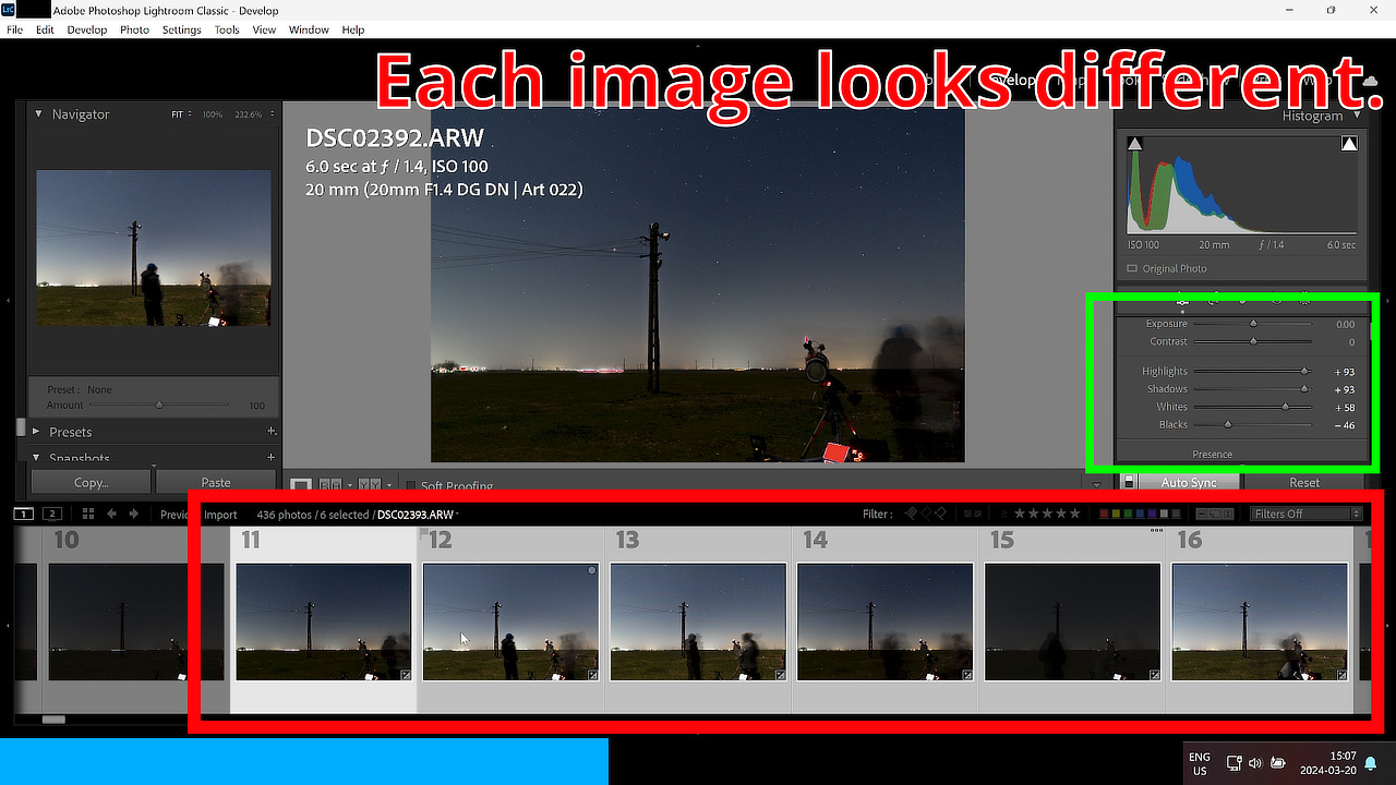 Lightroom Classic 13.2 issues with inconsistent Sh... - Adobe Product Community - 14504135