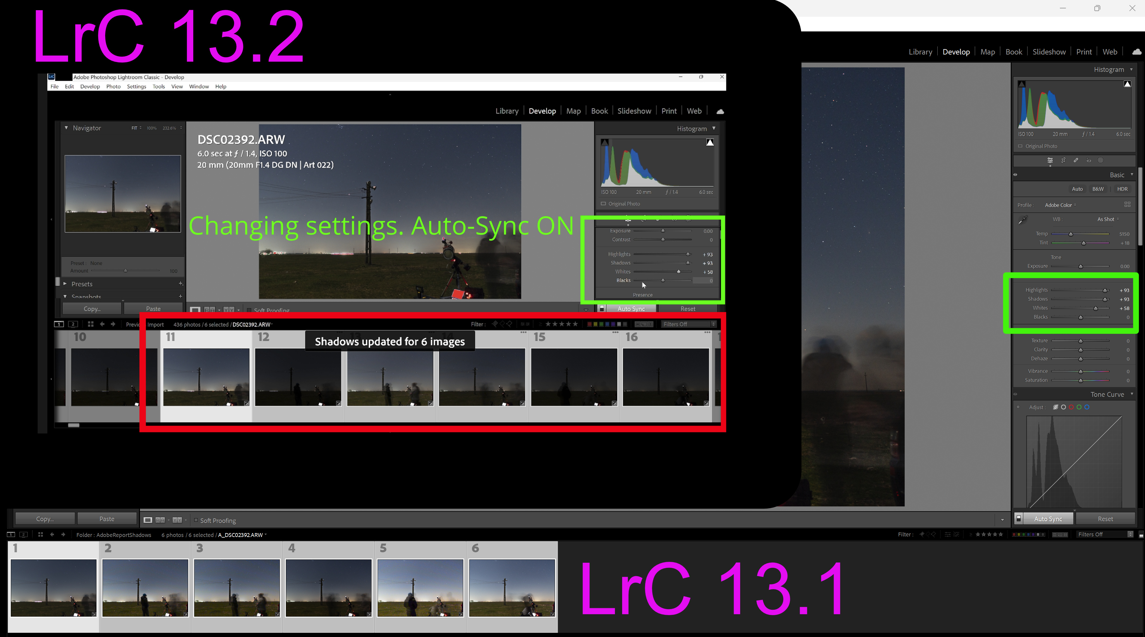Lightroom Classic 13.2 issues with inconsistent Sh... - Adobe Product Community - 14504135