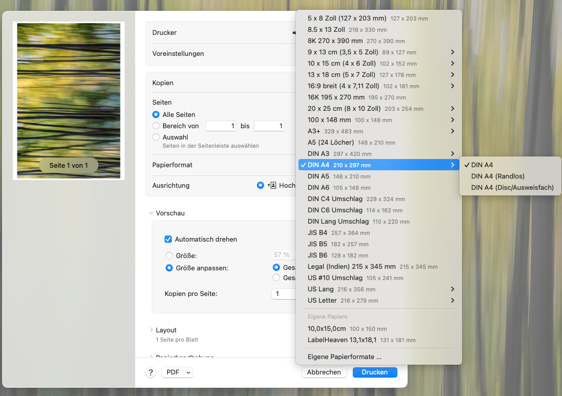 P: Print module list of page sizes doesn't update - Adobe Product ...