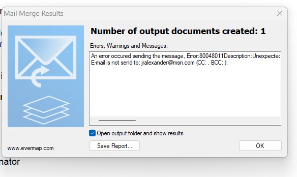 Mail Merge - Error Occurred Sending Email - Adobe Product Community ...