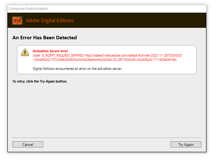 Cant Authorize Ade Get An Activation Server Erro Adobe Community 14521332 