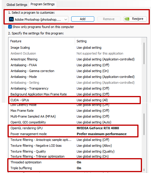Photoshop Compatibilté GPU - Adobe Product Community - 14522822
