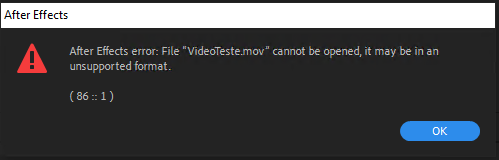 After Effects 2023 error not importing .mov [HELP] - Adobe Product ...