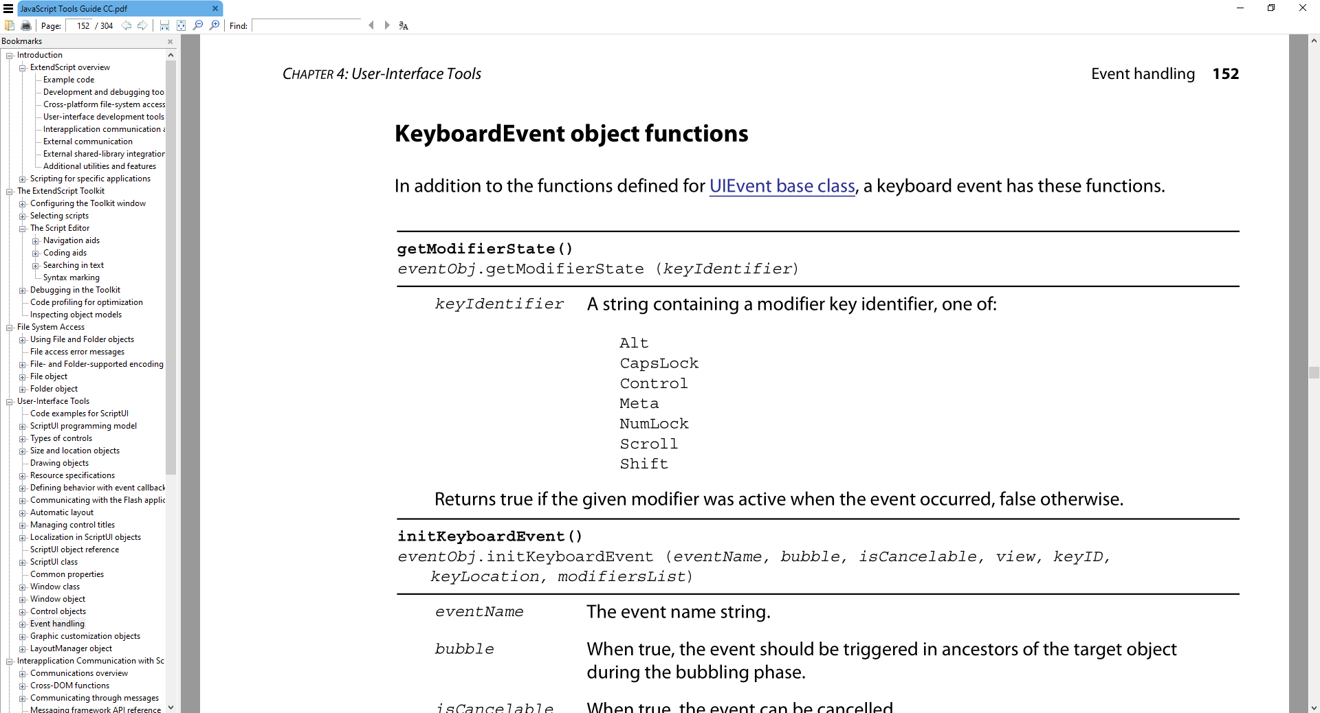How can I use initKeyboardEvent() function in exte... - Adobe Community - 10983060