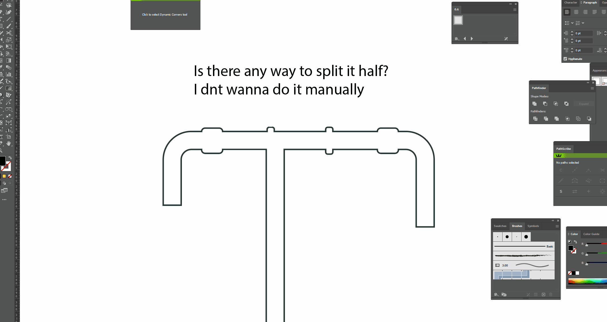 Solved: how to cut/split a shape exacthly half in the midd... - Adobe ...