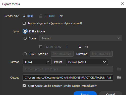 Solved: Problemas para exportar video en Animate 2024 - Adobe Product ...