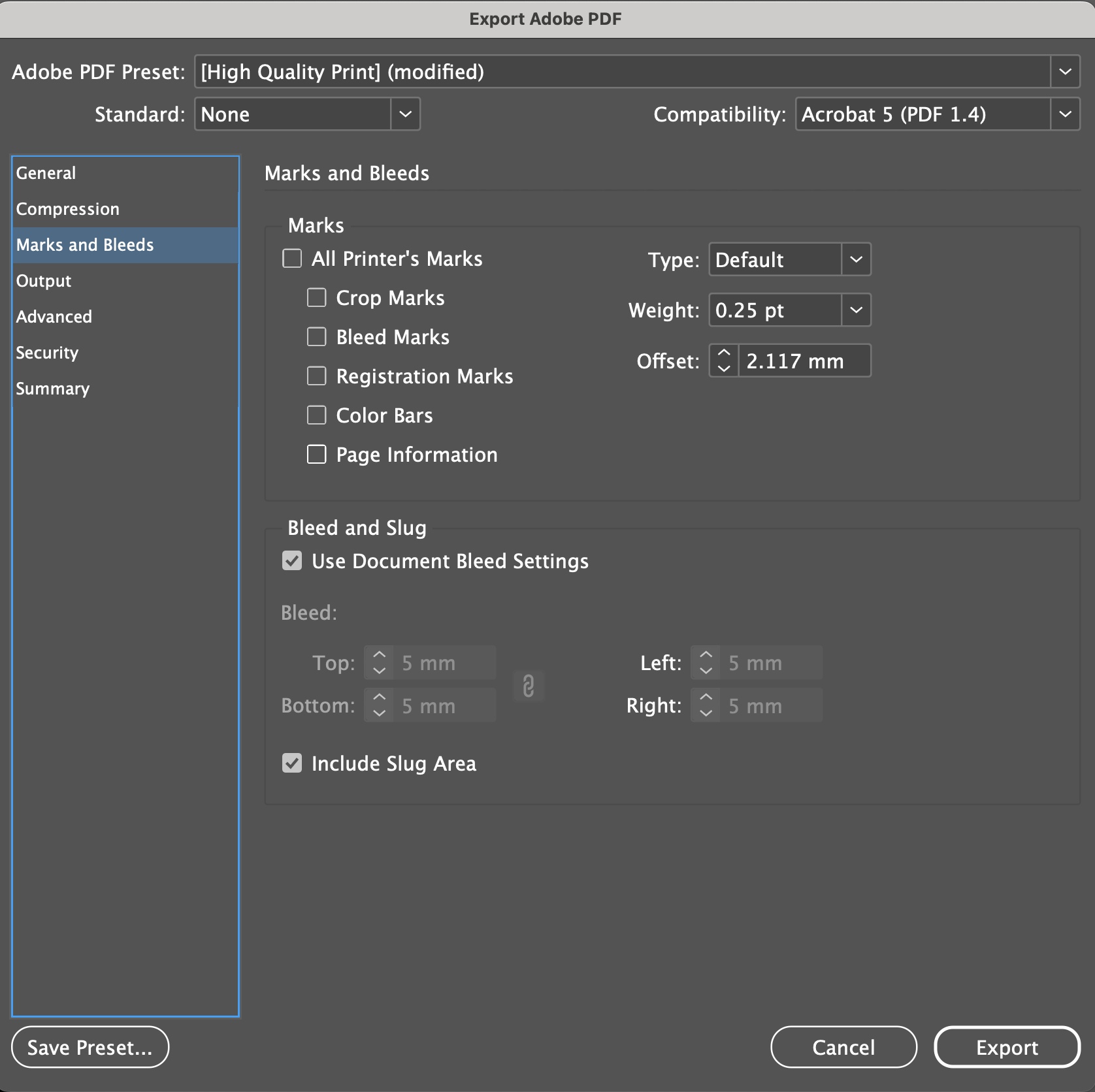 Solved: Crop marks not showing on exported .pdf - Adobe Community - 14551245