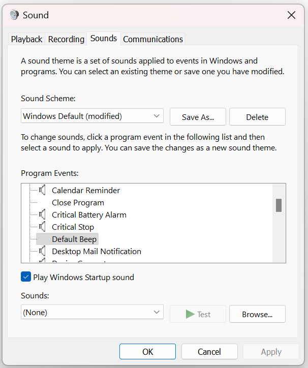 Annoying DING sound when starting and using Premie... - Adobe Product ...