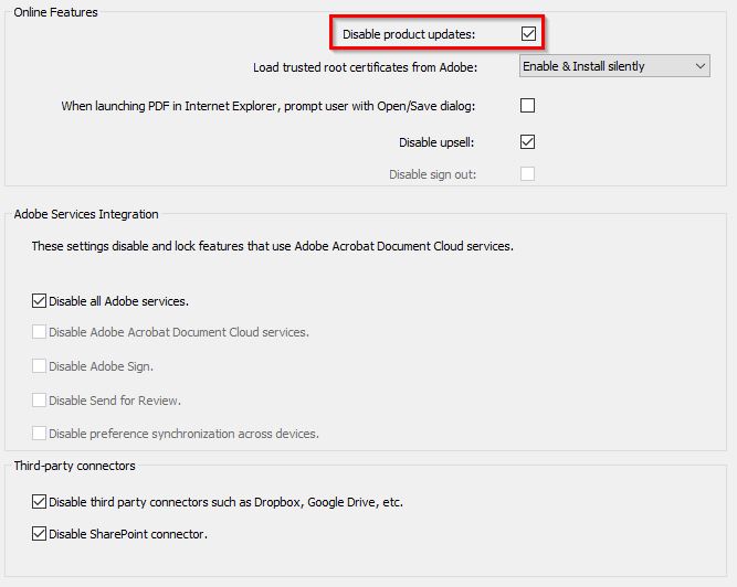 Solved: Disable updates with Customization Wizard but stil... - Adobe ...