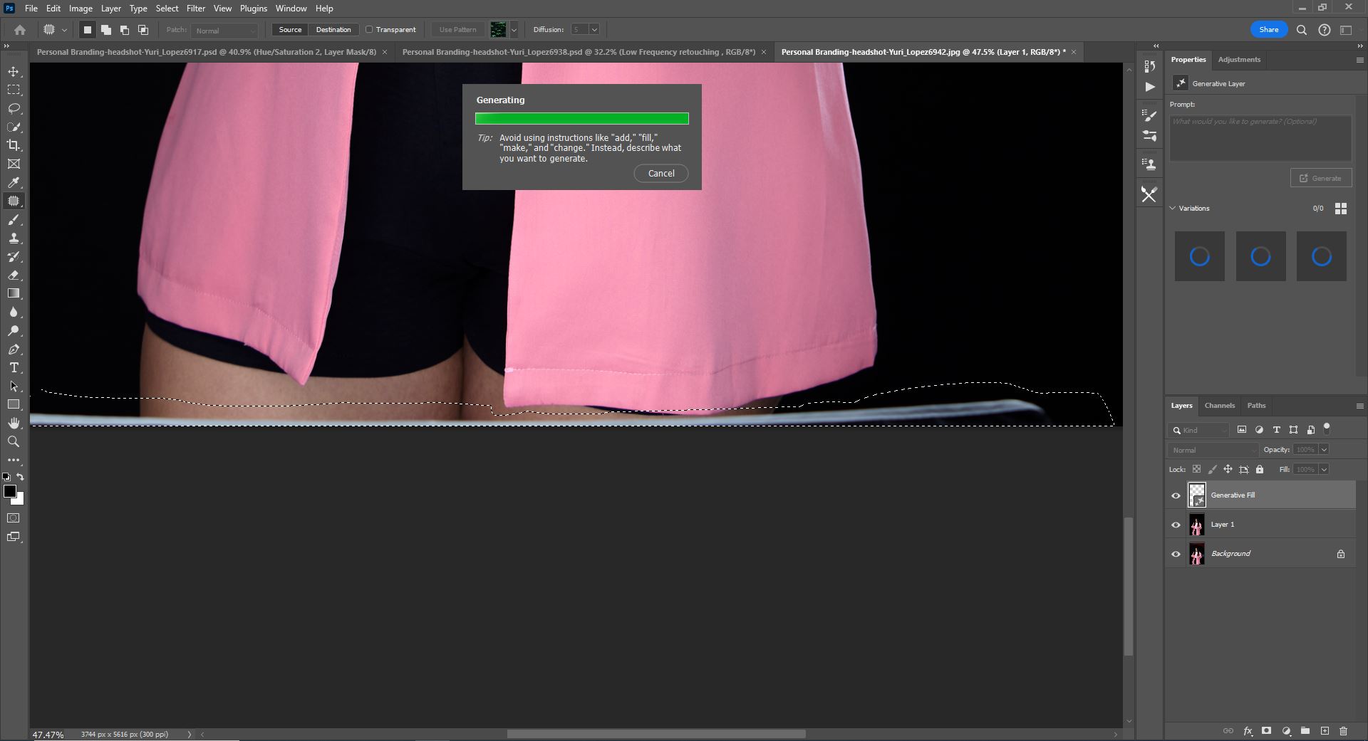 Generative fill not work - Adobe Community - 14573273