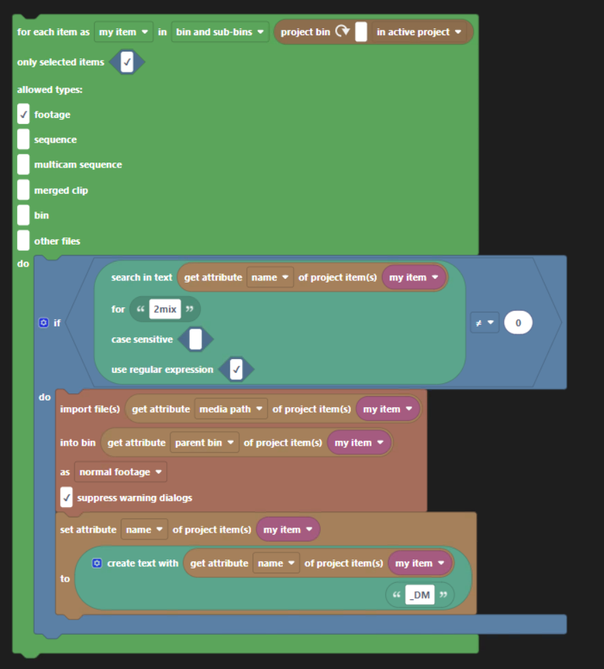 Solved: Automation Blocks - Renaming Correct Clip - Adobe Community - 14578000