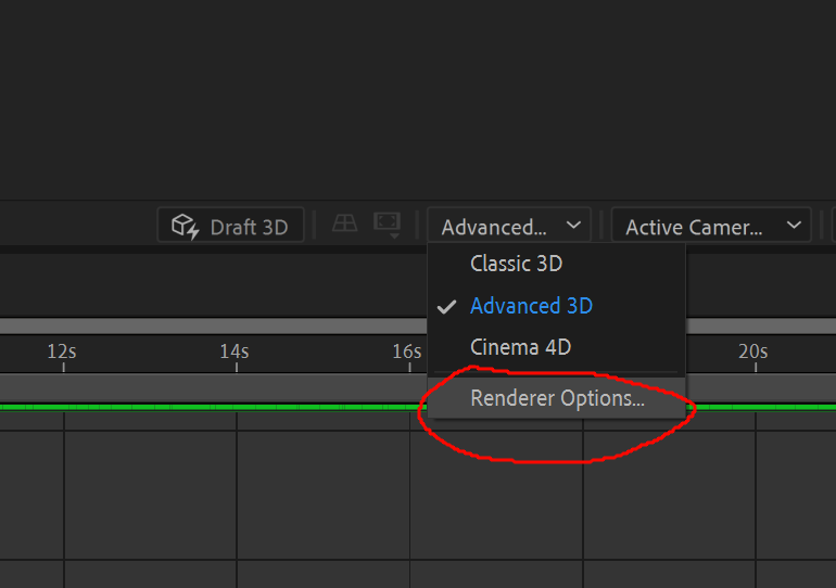 No shadows in active camera view After Effects - Adobe Product ...