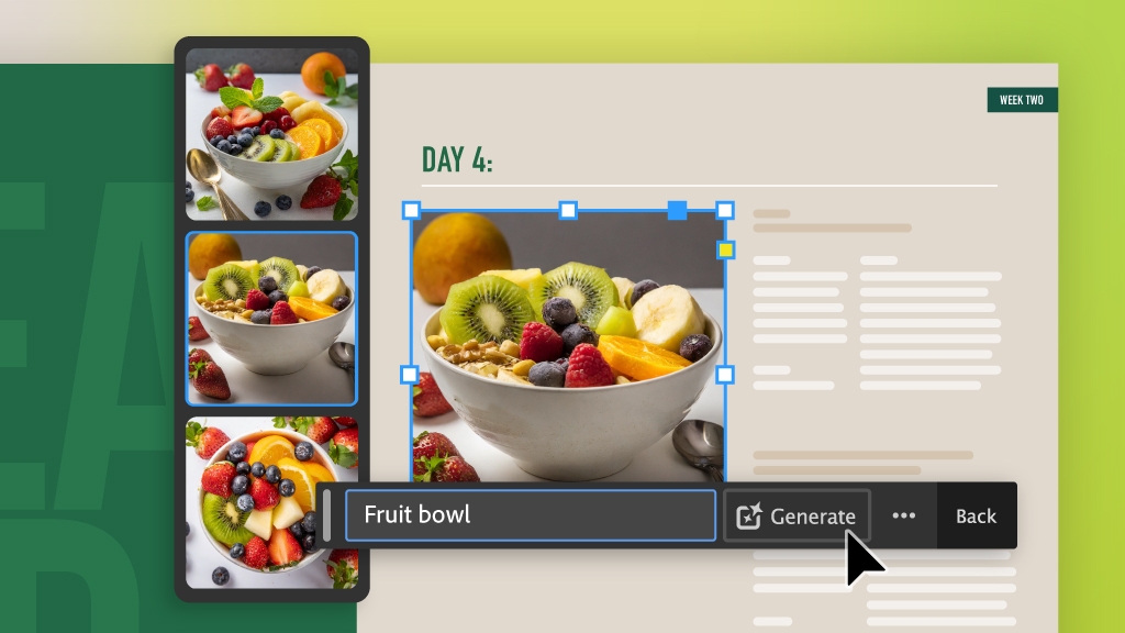 텍스트를 이미지로: 간단한 텍스트 프롬프트를 사용하여 InDesign에서 사진이나 아트 만... - Adobe Product ...