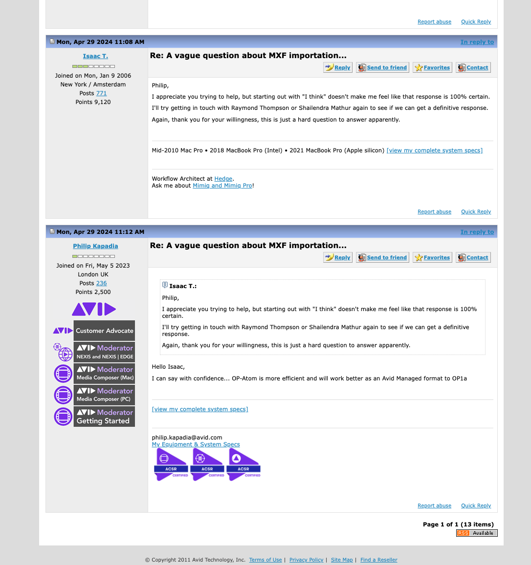 Importing MXF files into Premiere Pro - Adobe Product Community - 14581884