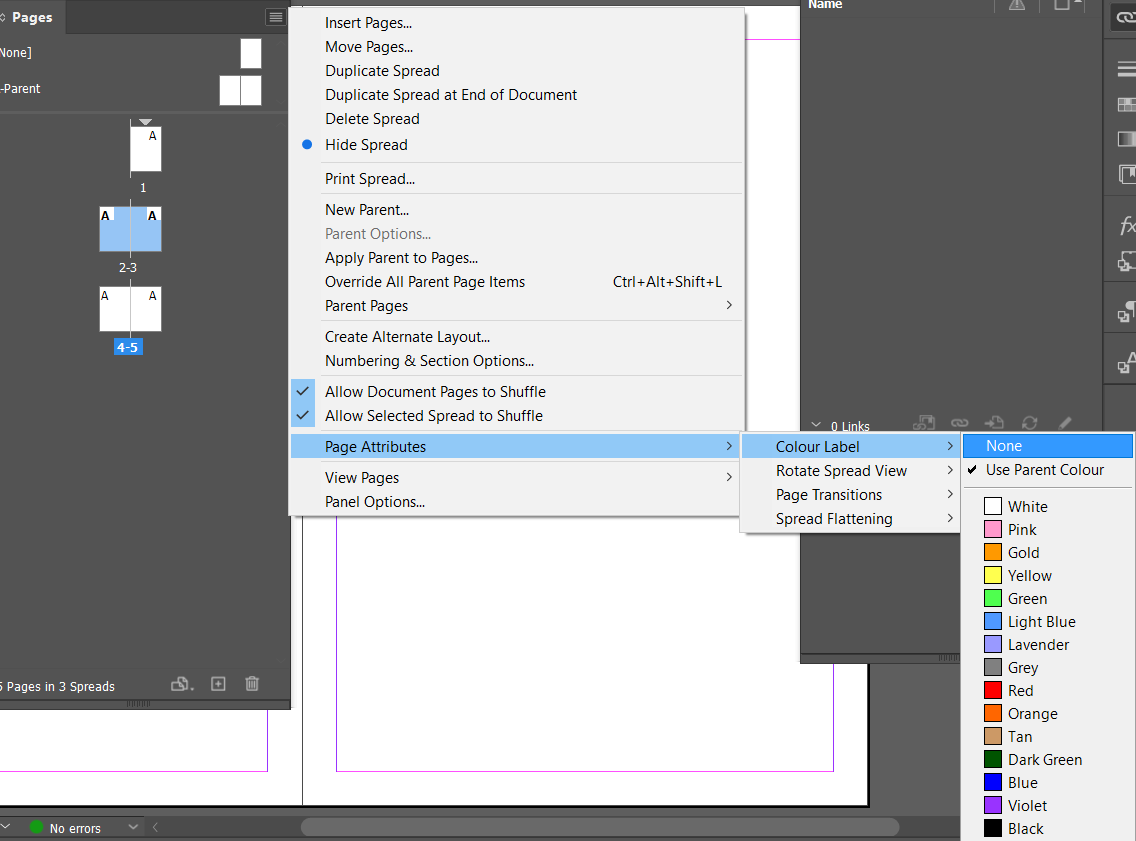 Solved: How to group the pages of the page panel by color ... - Adobe ...