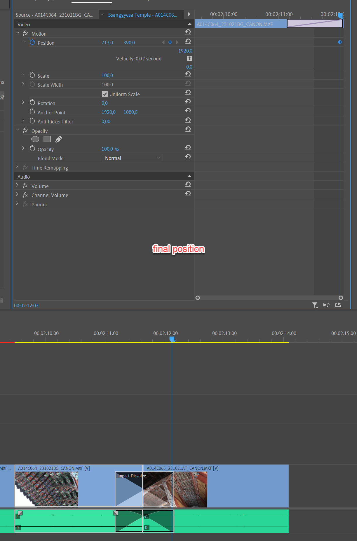 Solved: Adding Video Transition moves keyframe - Adobe Product Community - 14580621