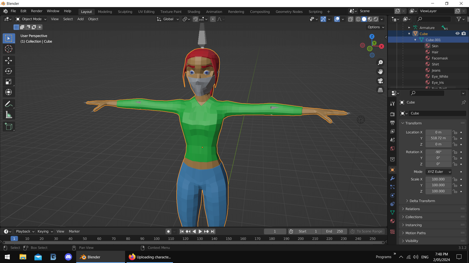 Solved: Uploading character to Mixamo removes faces - Adobe Product Community - 14592197