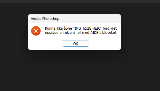 Error message when opening HEIC file (Windows) - Adobe Product ...