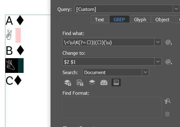 Solved: Find/Change text + glyph in CS6, perhaps using InD... - Adobe ...